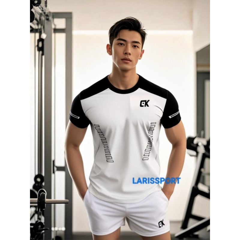 Jual Cod Kaos Sport Pria Dryfit Kaos Gym Lengan Pendek Kaos Running ...