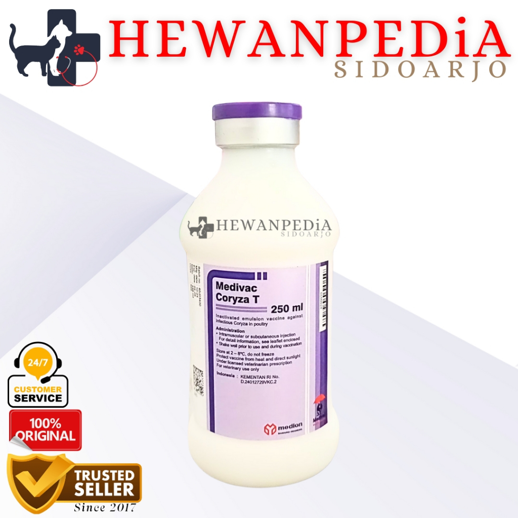 Jual VAKSIN MEDIVAC CORYZA T 500 dosis 250 ml Hewanpedia - vaksin ...