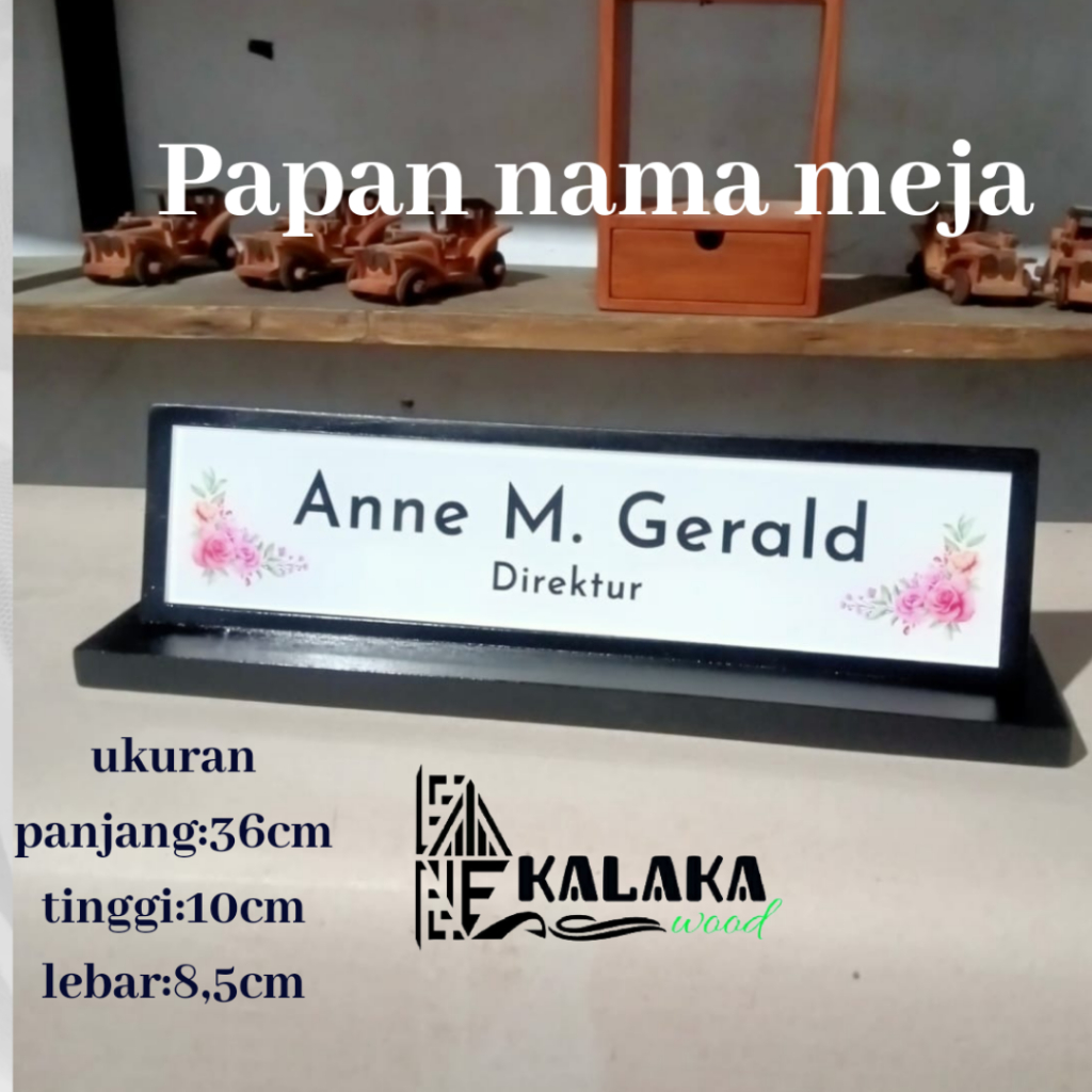 Jual Papan nama | name tag | kayu jati finishing hitam | akrilik full ...