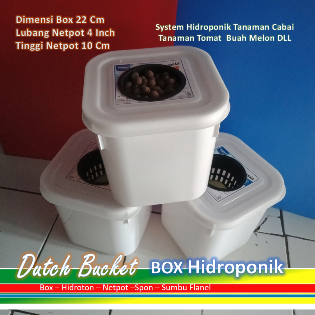 Jual Box Hidroponik Dutch Bucket Lengkap Hidroton - Box Eskrim Dimensi ...