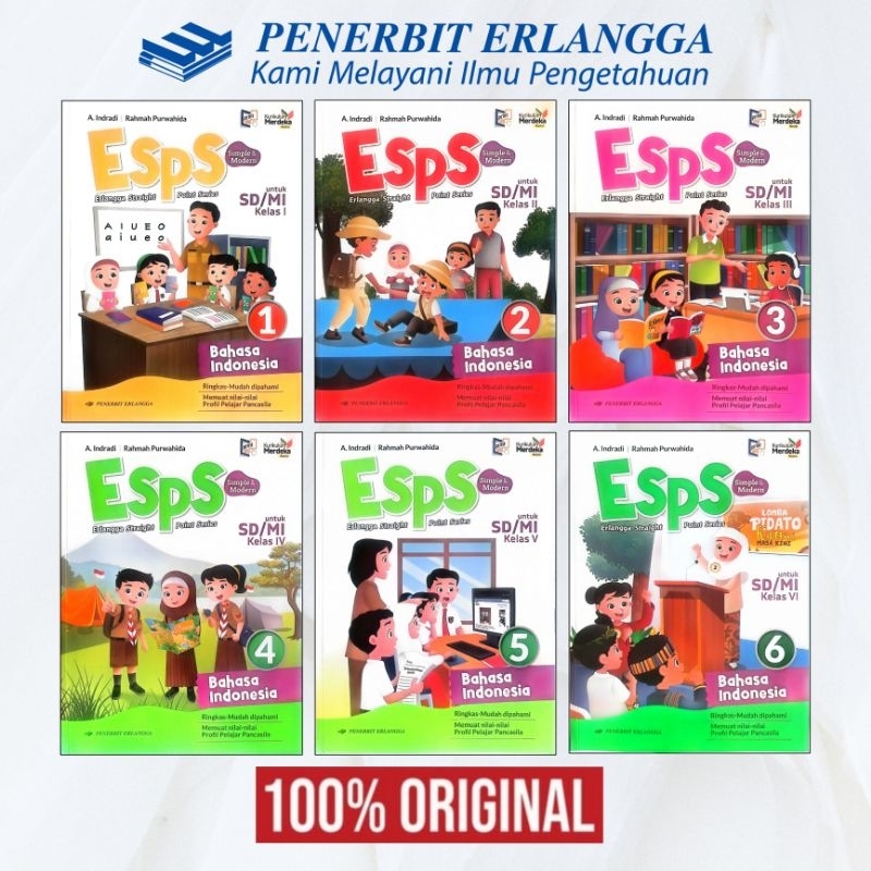 Jual ESPS Bahasa Indonesia ( Edisi Revisi ) untuk SD / MI Kelas 1 2 3 4 5 6 - Penerbit Erlangga ...