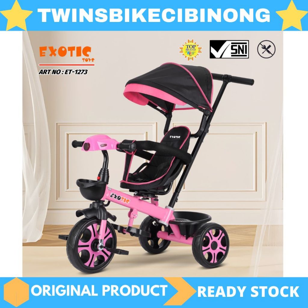 Jual Sepeda Anak Roda Tiga Stroller Exotic ET 1268 dan 1273 | Shopee ...