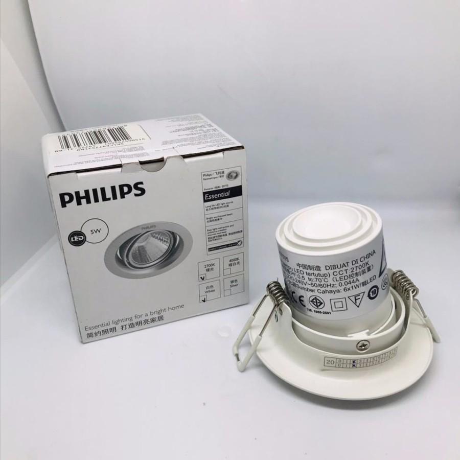 Jual DOWNLIGHT SPOTLIGHT PHILIPS POMERON 5 WATT 5W Recessed Spot LED ...