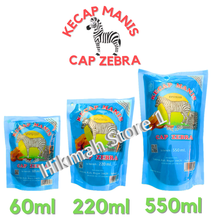 Jual kecap zebra istimewa khas Bogor 60ml, 220ml, 550ml Kemasan Terbaru ...