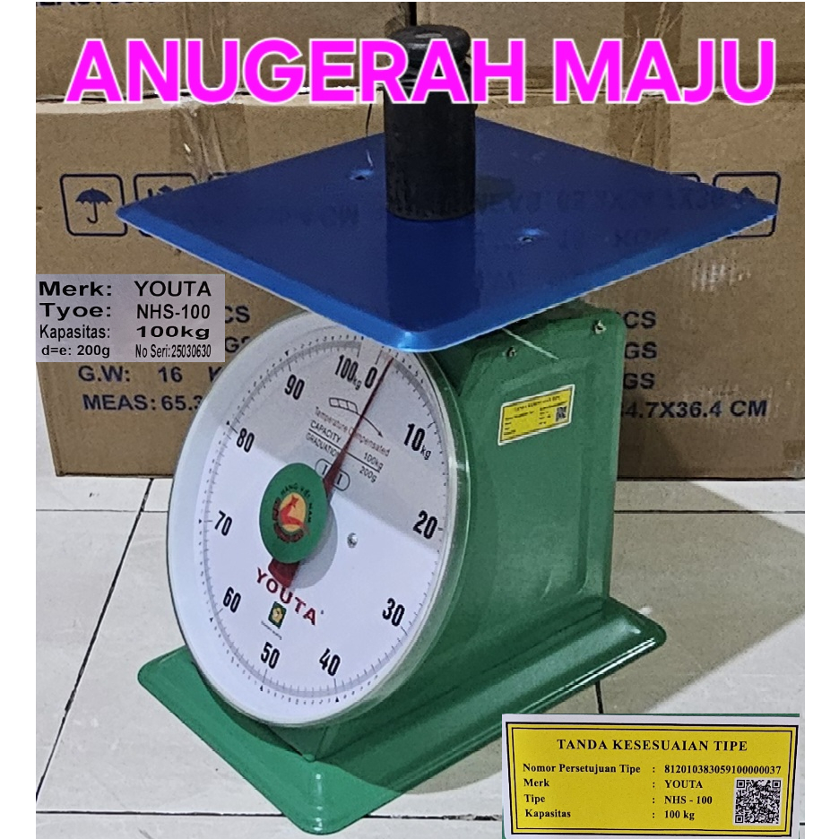 Jual Timbangan Duduk Jarum 100 Kg Vietnam Qlty/Timbangan Manual YOUTA ...