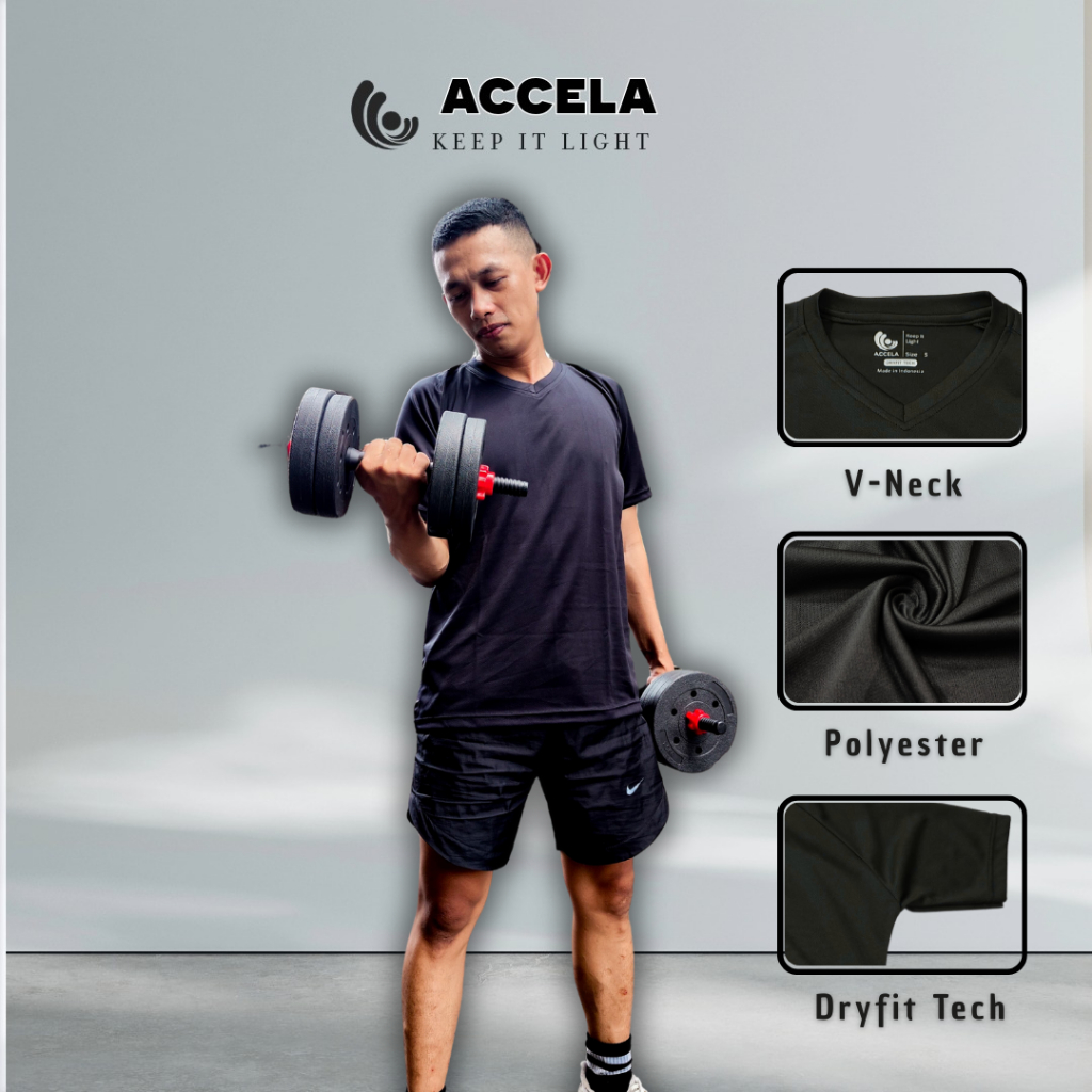 Jual T-shirt Pria Polos kaos lari gym kaos Fitness Cowo Simple keren ...