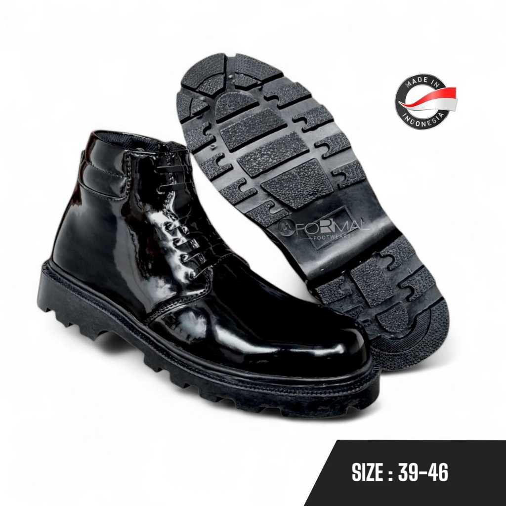 Jual Sepatu PDH Pria Formal - Resmi Hitam Elegan Kulit Sintetis Nyaman ...