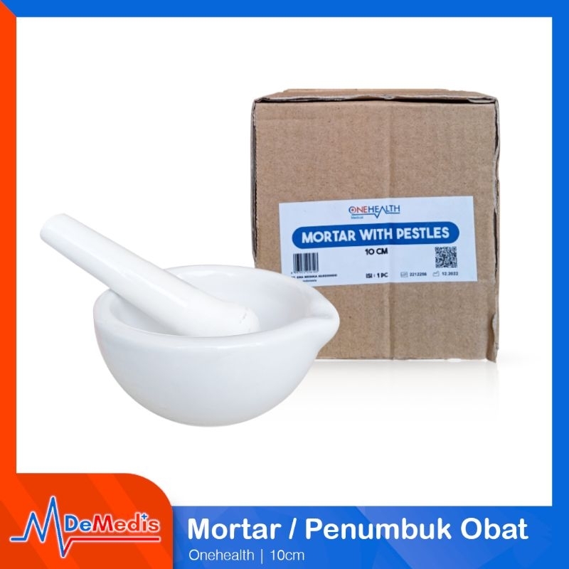 Jual Alat Penumbuk Obat ONEHEALTH Mortar Ukuran Diameter 10cm 8cm ...