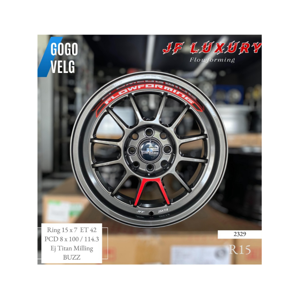Jual Velg Mobil R15 BUZZ PCD 8X100/114,3 lebar 7 ET 42 JF Luxury Flow Forming Ring 15 EJ Titan ...