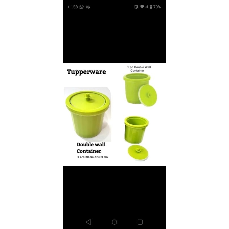 Jual Double wall countainer Tupperware | Shopee Indonesia
