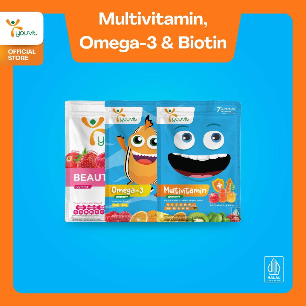 Jual Youvit Multivitamin Anak, Omega-3 Anak & Beauti+ 7 Hari Imunitas ...