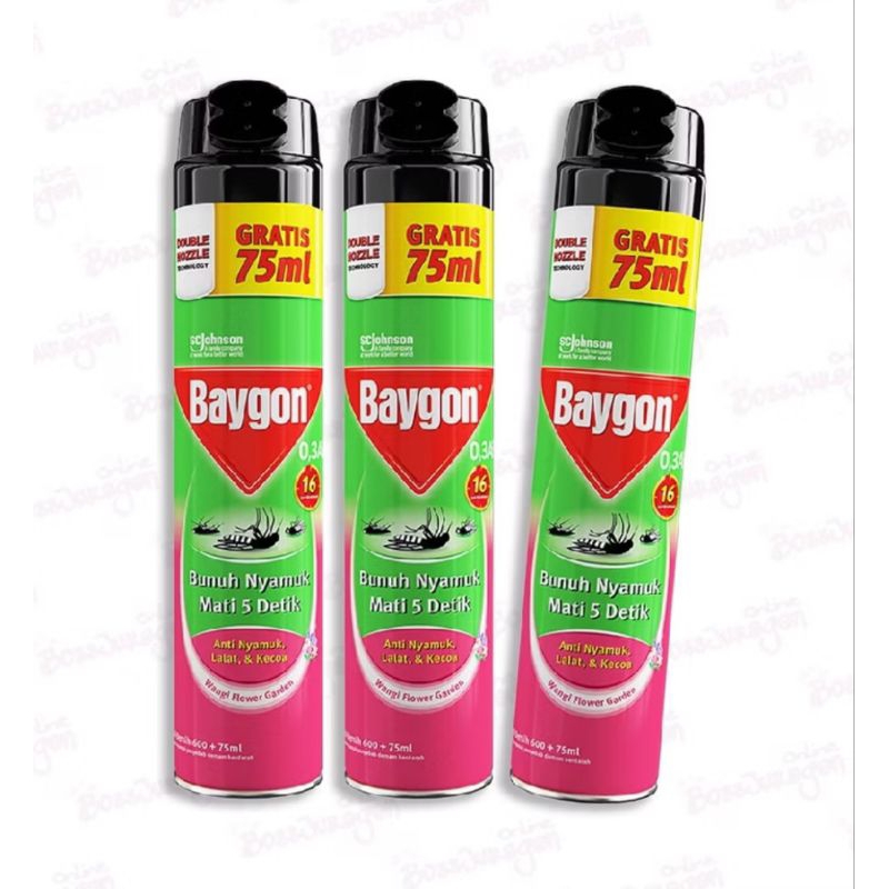Jual PAKET ISI 3 PCS BAYGON Pink Flower Garden 600ml+75ml | Shopee ...