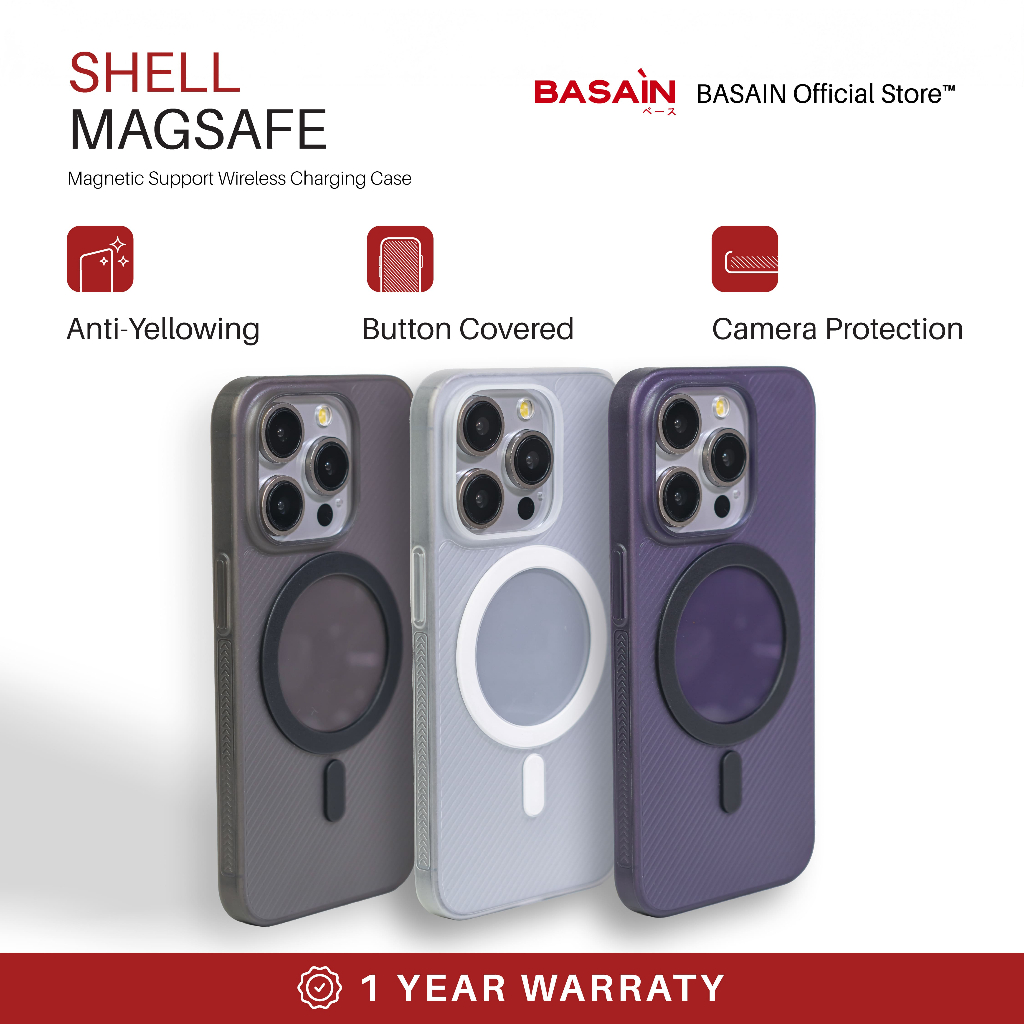 Jual BASAIN Casing iPhone 13/Pro/Pro Max SHELL MagSafe Case | Shopee ...