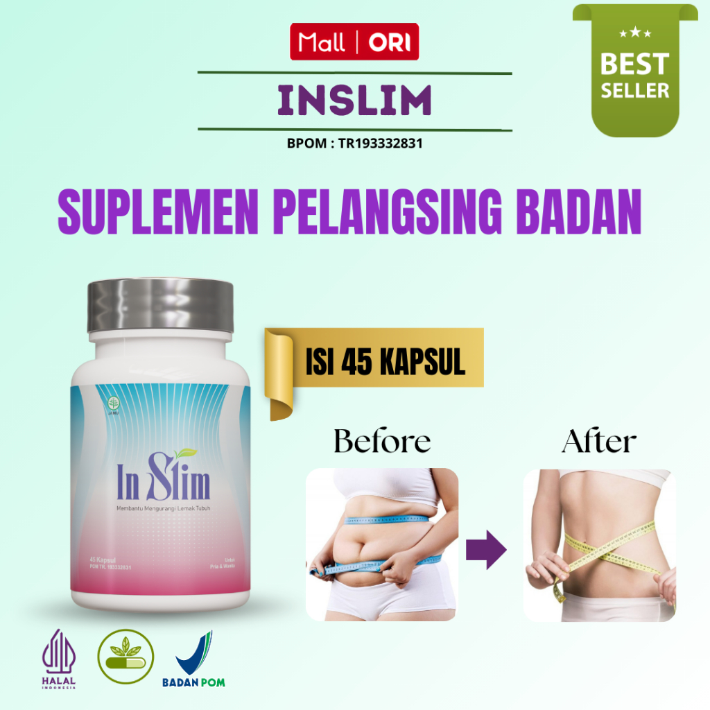Jual Obat penurun berat badan In Slim pelangsing alami Herbal Isi 45 ...