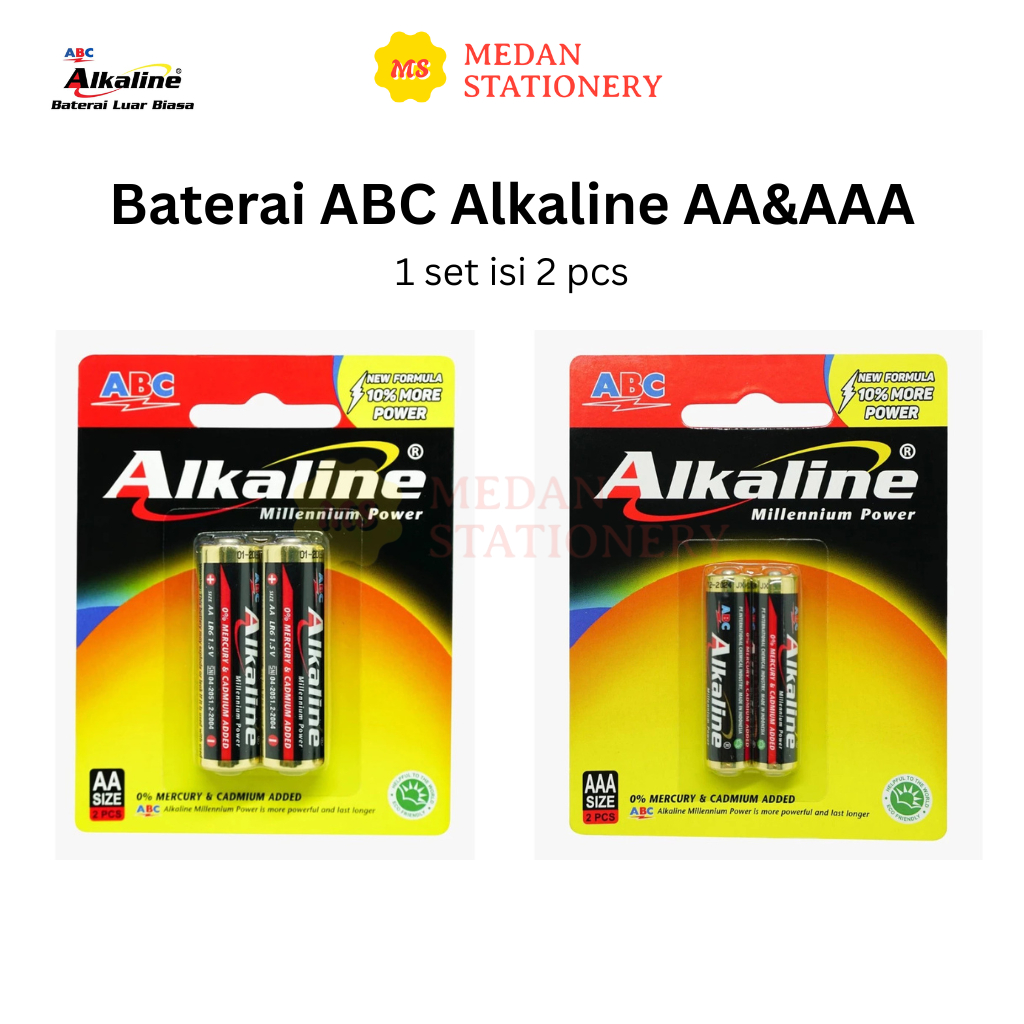 Jual Baterai ABC Alkaline AA / Baterai Alkaline AAA ISI 2 PCS BATERE ...