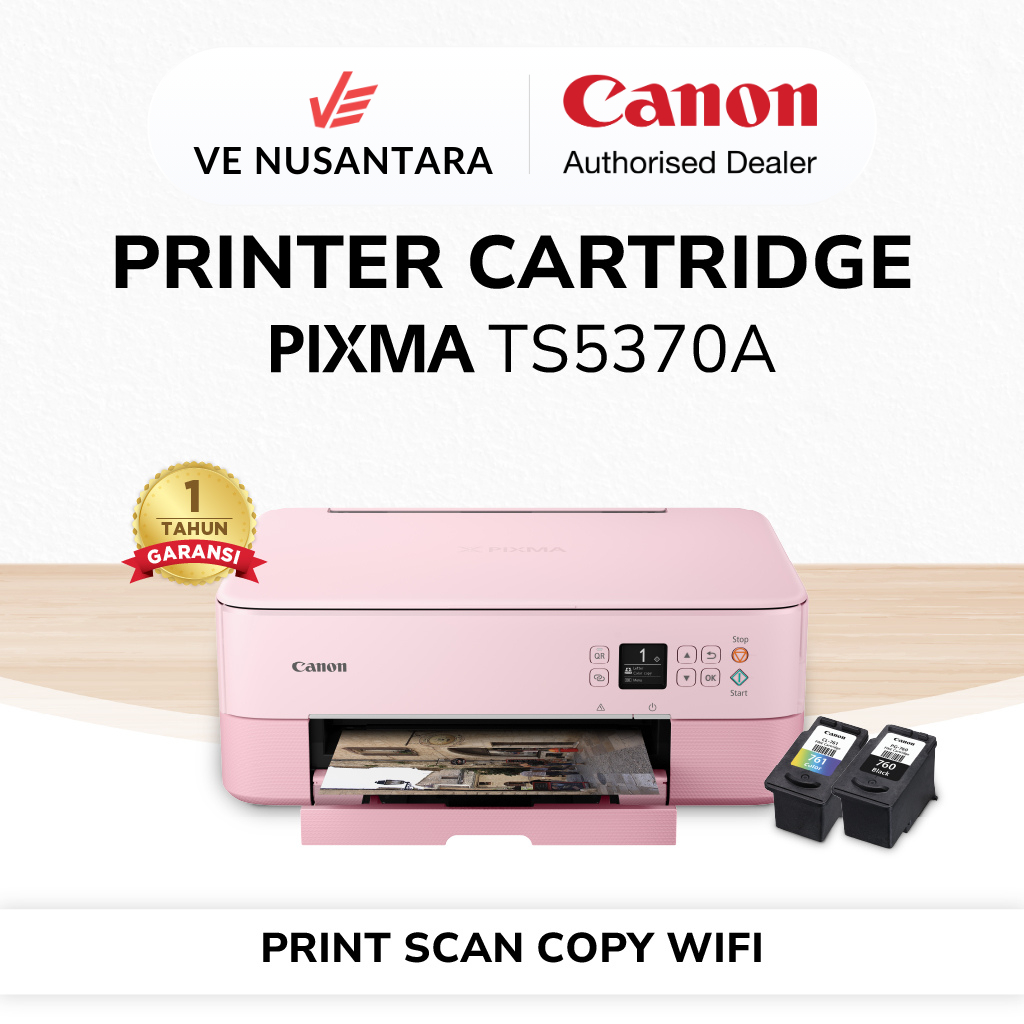 Jual Printer Inkjet CANON TS5370A PINK - Print Scan Copy WiFi - Printer ...