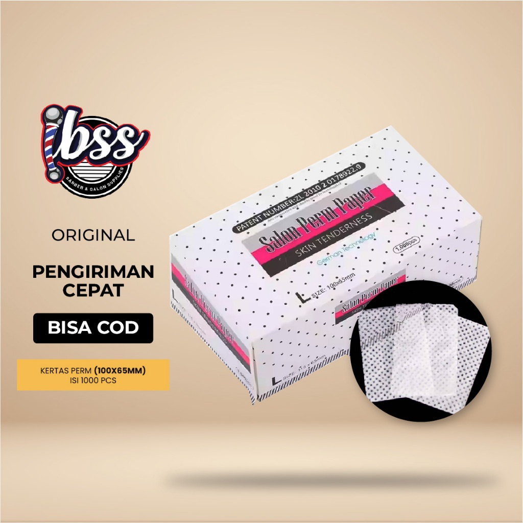 Jual Kertas Perm Barber dan Salon Ukuran 100 x 65 mm isi 1,000 lembar ...