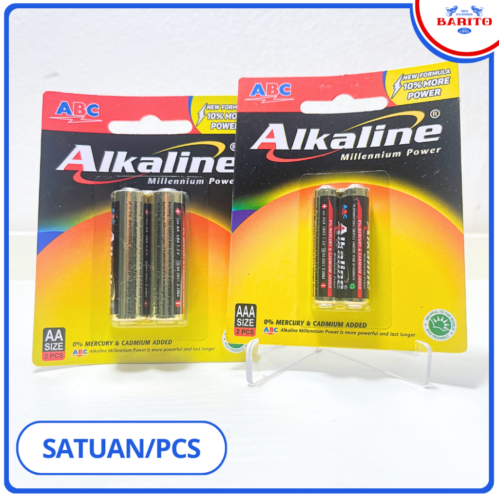 Jual Baterai Batu ABC Alkaline AA (A2) /AAA (A3) 2pcs | Shopee Indonesia