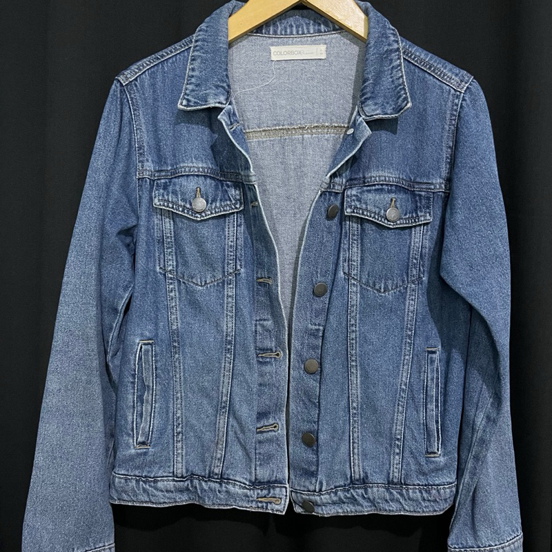 Jual PRELOVED JACKET DENIM COLORBOX SIZE L | Shopee Indonesia