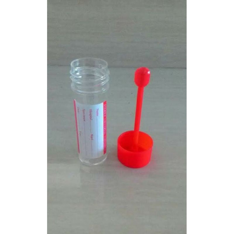 Jual Pot Feces Tube transparan/ faeces tube container 60 ml | Shopee ...