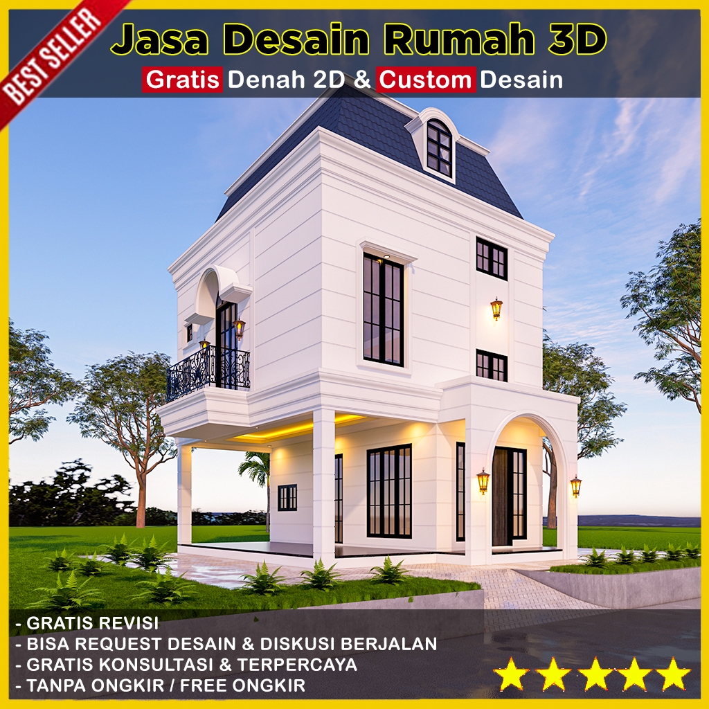 Jual Jasa Desain Tampak 3D Rendering + Gratis Denah 2D | Shopee Indonesia
