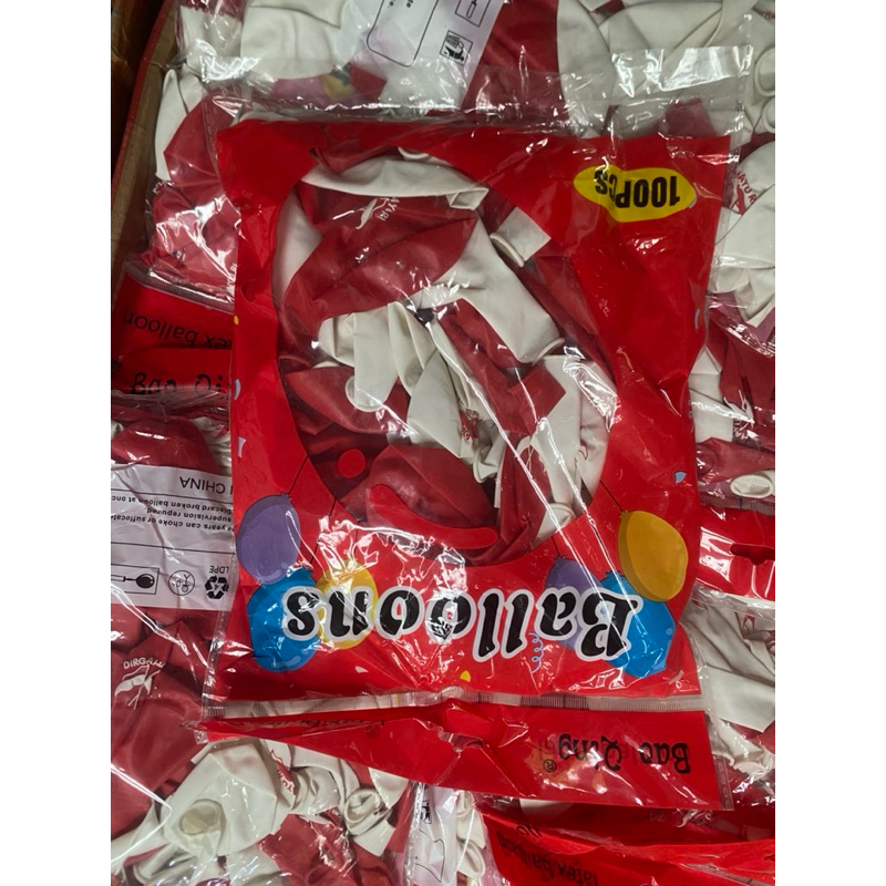 Jual Balon merah-putih 1 pack isi 100 pcs/biji - balon acara balon ...