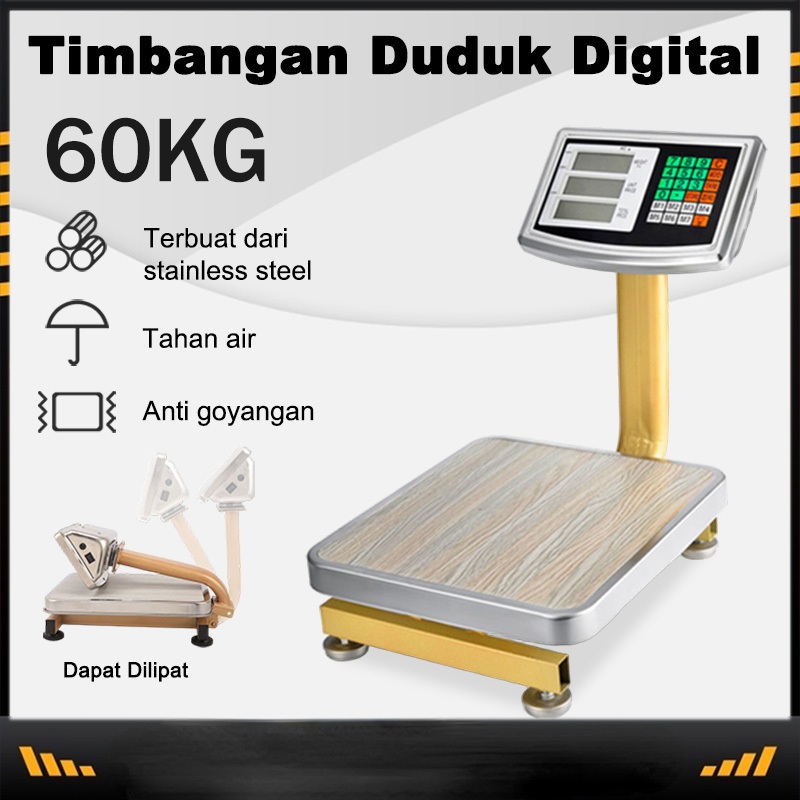 Jual Timbangan Duduk Digital 60kg / Timbangan Lantai 60 KG/Single Display Timbangan Duduk ...