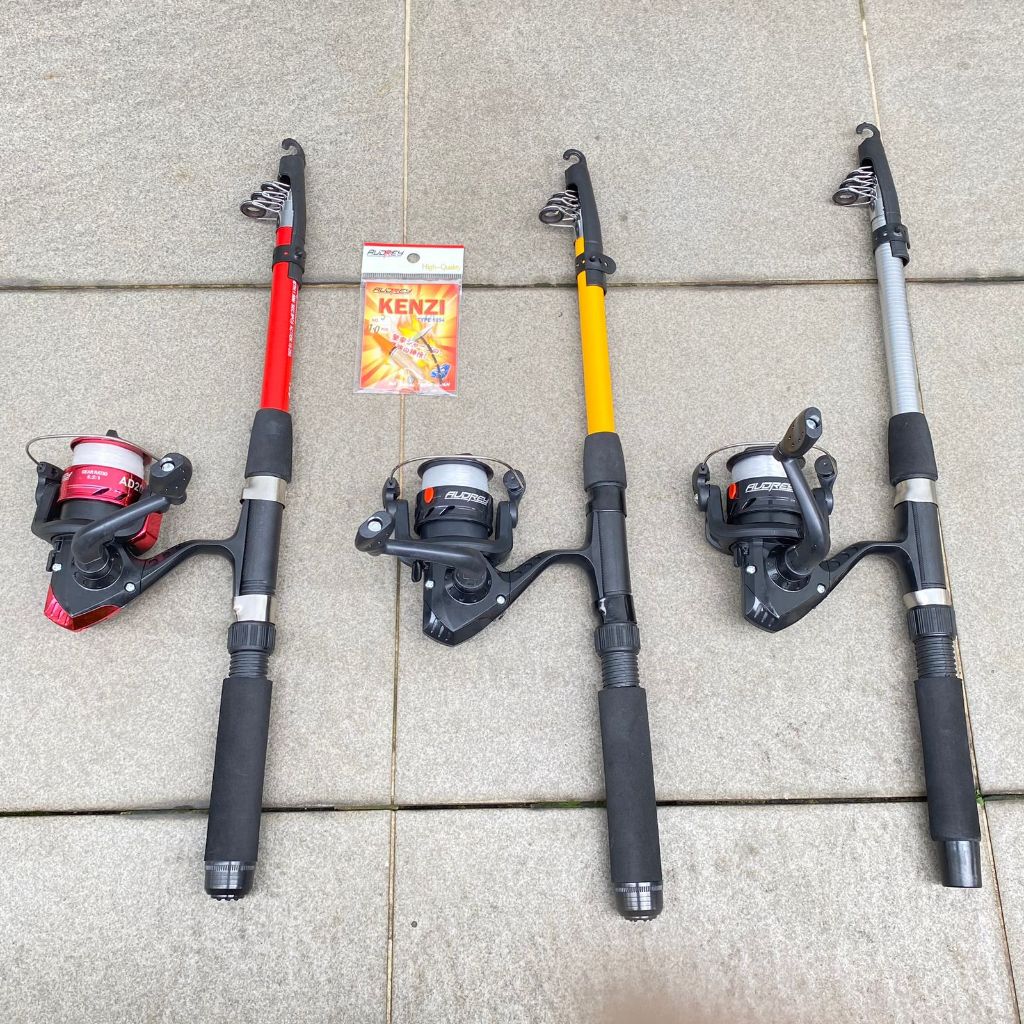 Jual Joran Komplit Set AUDREY Murah | Joran Antena 150 + Reel AD 200 ...