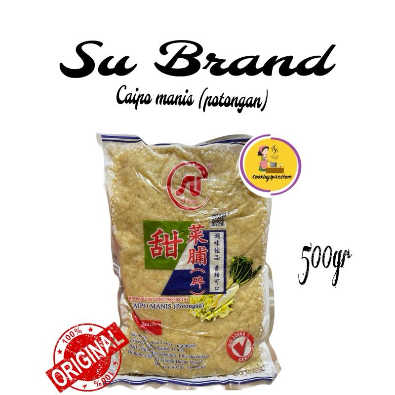 Jual Caipo Manis ( Potongan ) SU Brand sweet pickled Radish Cuts 500gr ...