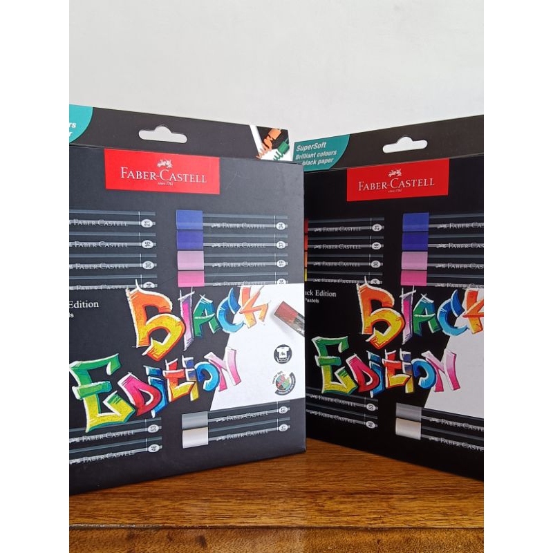 Jual FABER CASTELL 24 BLACK EDITION OIL PASTELL | Shopee Indonesia