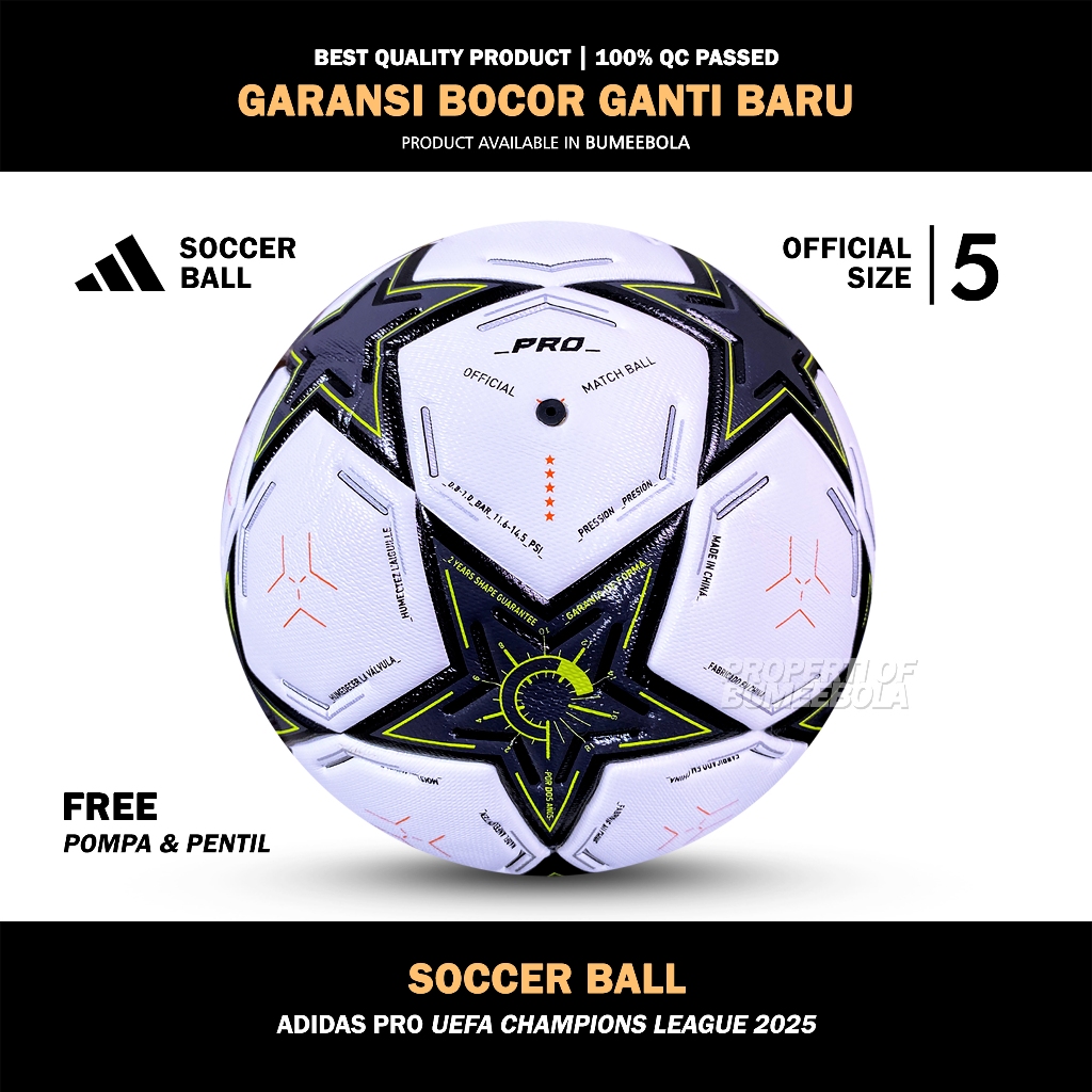 Jual ADIDAS PRO Bola Sepak CHAMPIONS LEAGUE 2024 | Size 5 | Bola Sepak ...