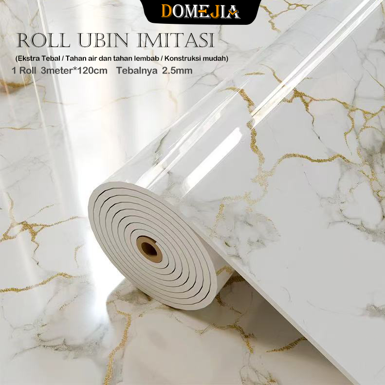 Jual DOMEJIA-1.2M x 3M Wallpaper Dinding Motif Marble Roll / Dinding ...