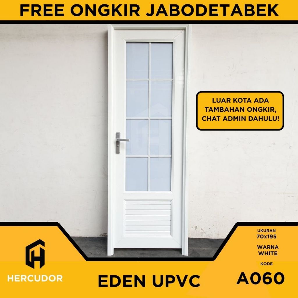 Jual Pintu Kamar Mandi UPVC Minimalis Elegan 70x198 EDEN - A060 | Shopee Indonesia