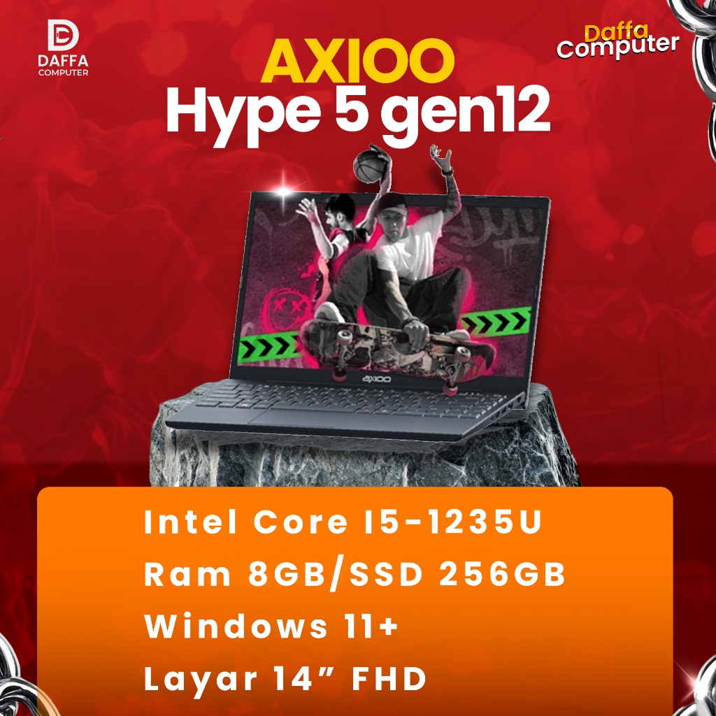 Jual Laptop Axioo Hype 5 Intel i5-1235U 8GB RAM 256GB SSD Windows 11 ...