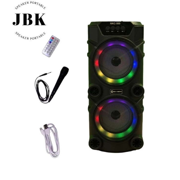 Jual SPEAKER BLUETOOTH PORTABLE FULL BASS JBK 999 FREE MIC | Shopee Indonesia