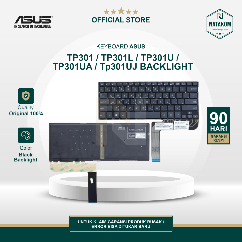 Jual KEYBOARD ASUS TP301 TP301L TP301U TP301UA TP301UJ BACKLIGHT ...