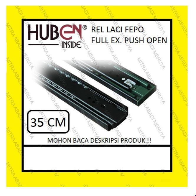 Jual HUBEN FEPO 35 CM Rel Laci Push To Open Full Extension Tip On PTO ...