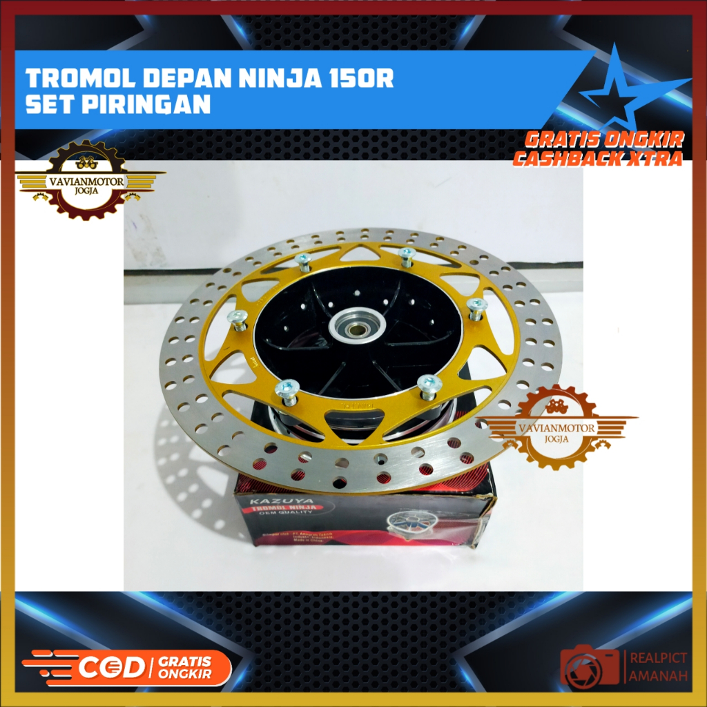 Jual Promo Tromol Depan NINJA Chrome Set Piringan NINJA R NINJA 150 R ...