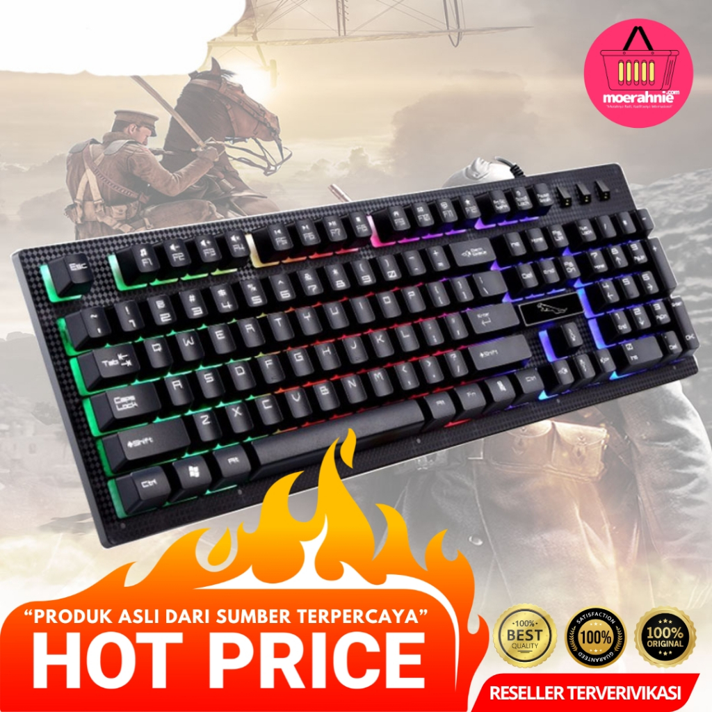 Jual Keyboard LED RGB Mechanical Feel USB Wired 104 Keys[MRH2] | Shopee ...