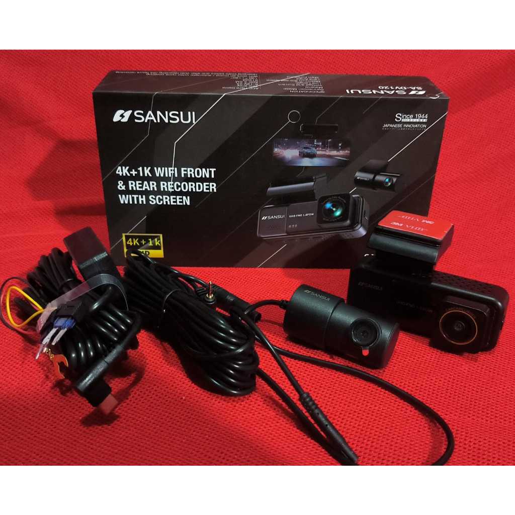 Jual Dashcam Sansui SA-DV120 4K+1K 2 camera ( front and Rear ) | Shopee Indonesia