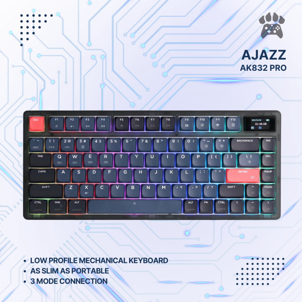 Jual AJAZZ AK832 Pro Low Profile RGB With Screen | Shopee Indonesia