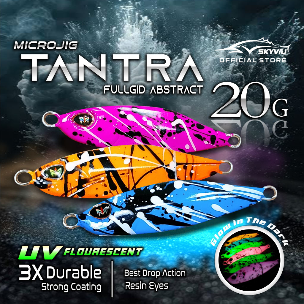 Jual Metal Jig 20 Gram SKYVIU TANTRA Full GID Fosfor Killer Umpan Casting UV Neon Malam Menyala ...