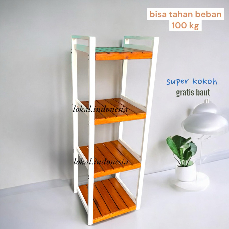 Jual WARNA KOMBINASI Rak 4 Tingkat Meja Dispenser Galon Rak Rice Cooker ...