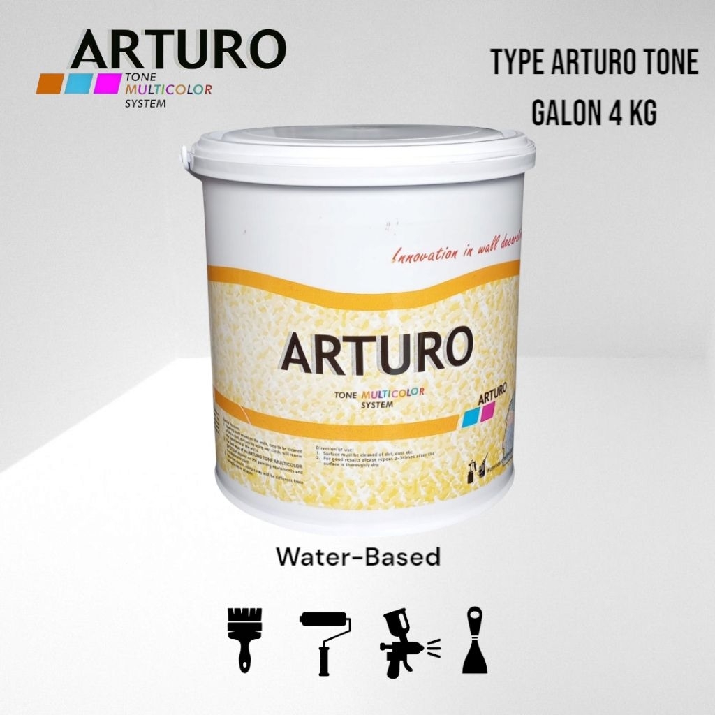 Jual ARTURO Type Arturo Tone Galon 4kg Cat Texture Tone Flakes Tekstur ...