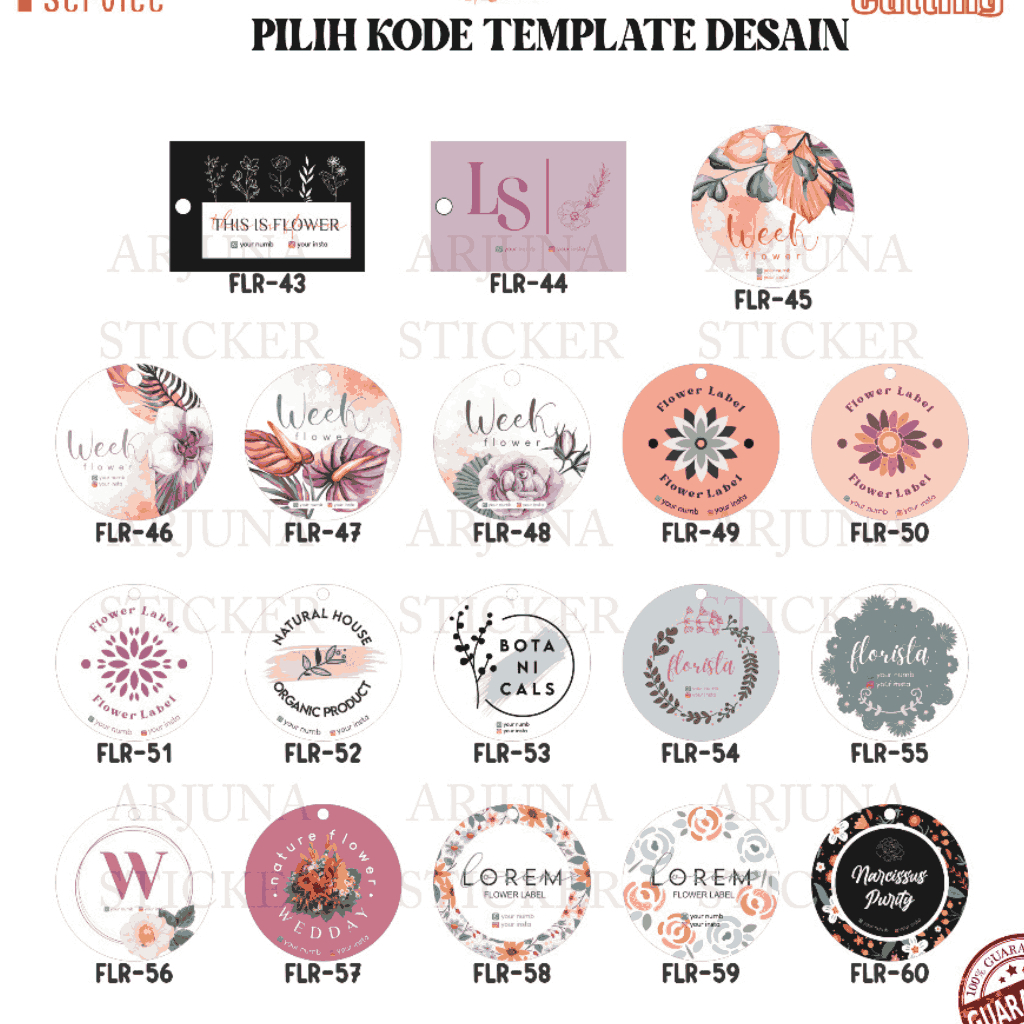 Jual Hangtag Bentuk Custom Premium Label Gantung Buket Bunga Baju Hang ...