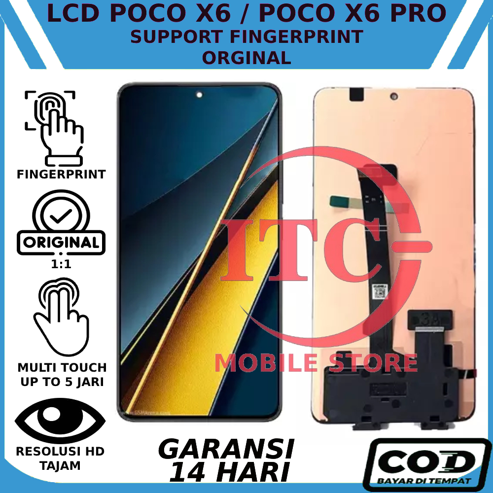 Jual LCD TOUCHSCREEN POCO X6 / POCO X6 PRO ORIGINAL SUPPORT FINGERPRINT ...