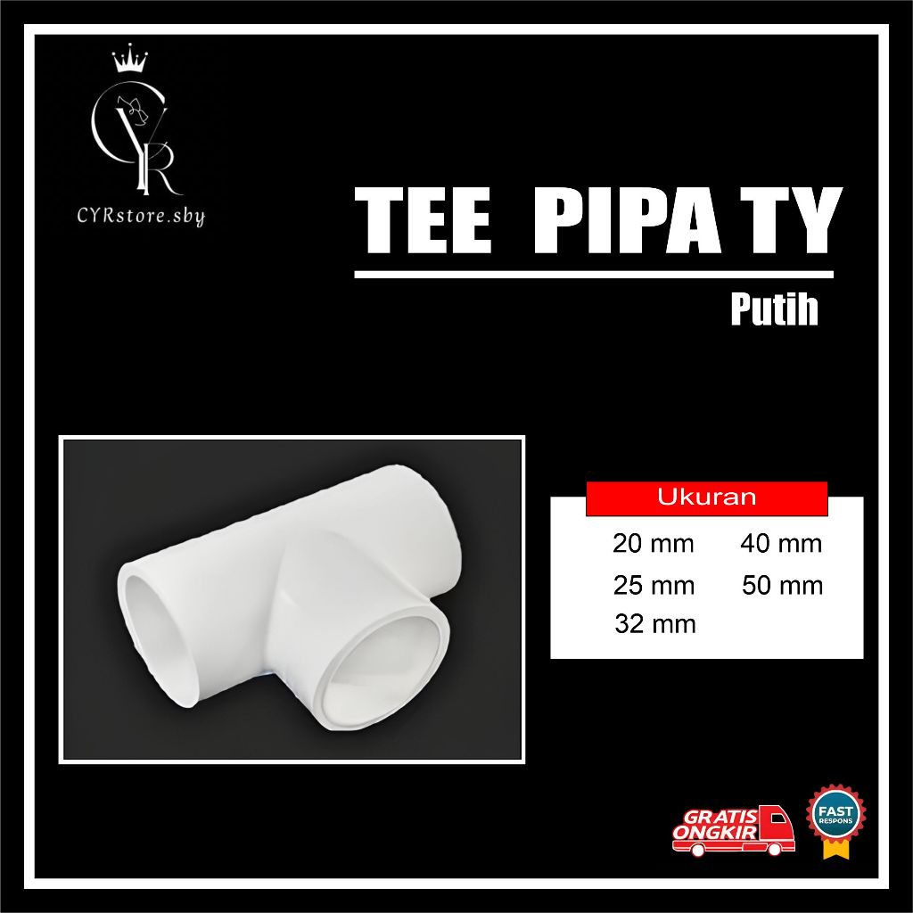 Jual Ty Tee U-PVC pipa 25mm Putih | Shopee Indonesia