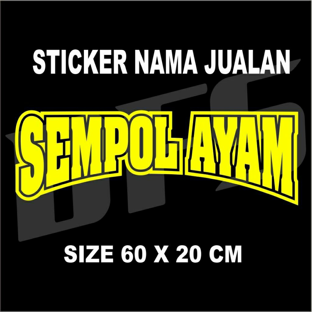 Jual STICKER TULISAN SEMPOL AYAM UKURAN 60X20CM | Shopee Indonesia