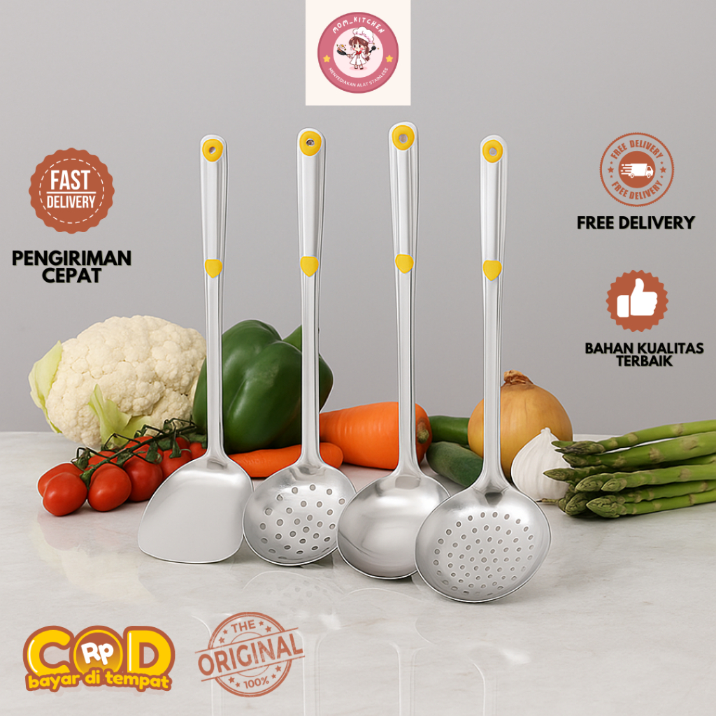 Jual Spatula Sodet Sutil Centong / Irus Sop FULL Stainless Besar Katel ...