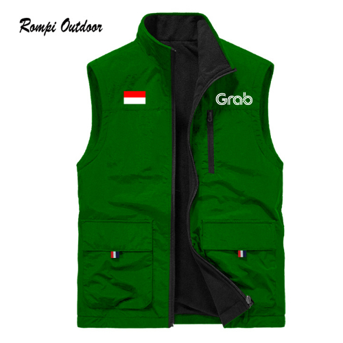 Jual BISA CUSTOM - Jaket Rompi Grab Original Terbaru / Rompy Ojol Grab ...